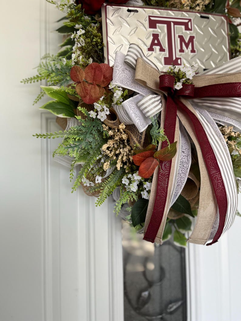 Texas A&M University Door Wreath, Aggie Pride - Etsy