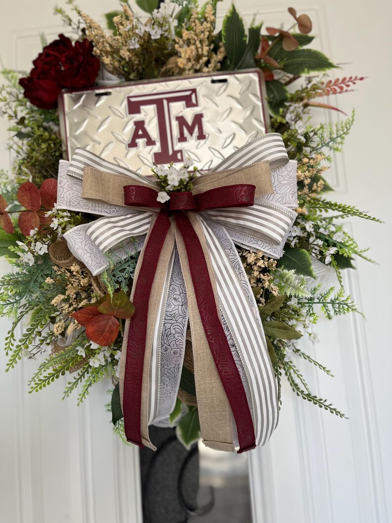 Texas A&M University Door Wreath, Aggie Pride - Etsy