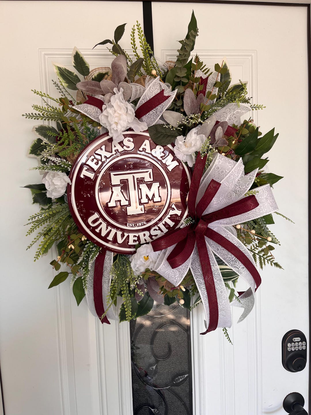 Texas A&M University Wreath, Aggies Door Decor - Etsy