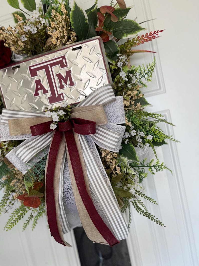 Texas A&M University Door Wreath, Aggie Pride - Etsy