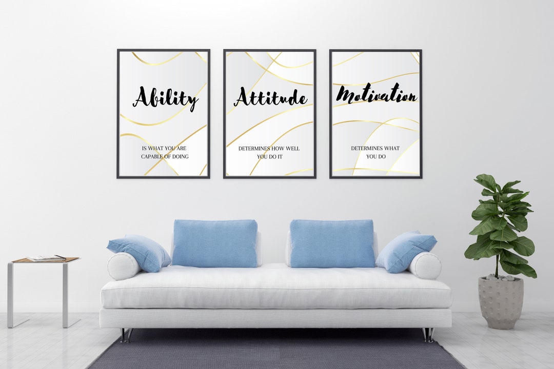 Empowering Office Art Set: Inspirational Wall Decor for Corporate ...