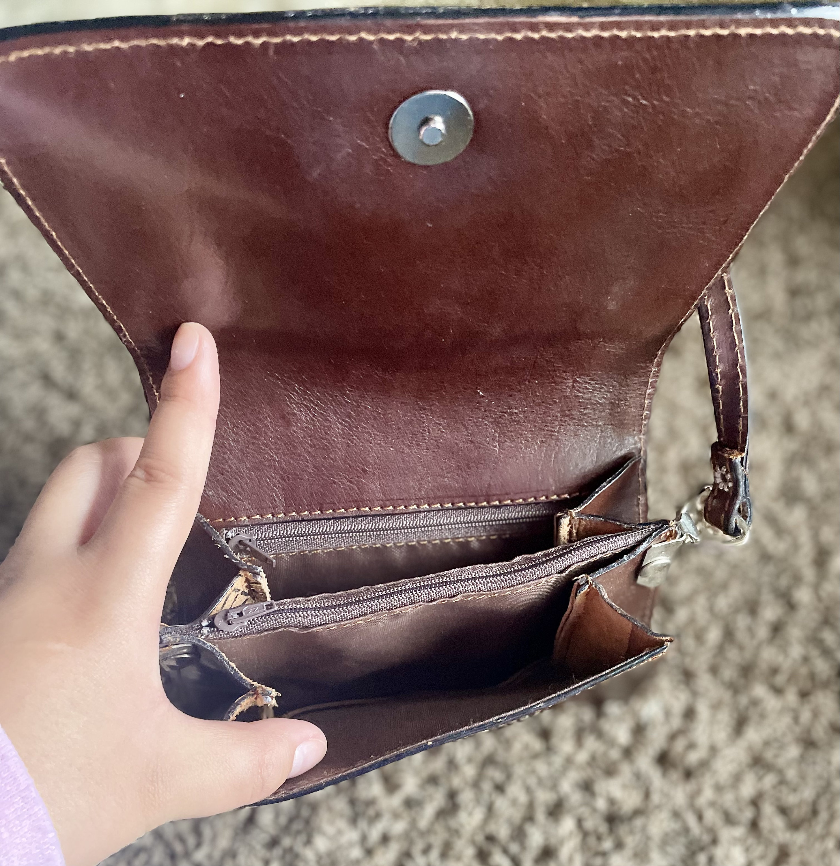 Vintage LARTIGIANO Italian Leather Purse - Etsy