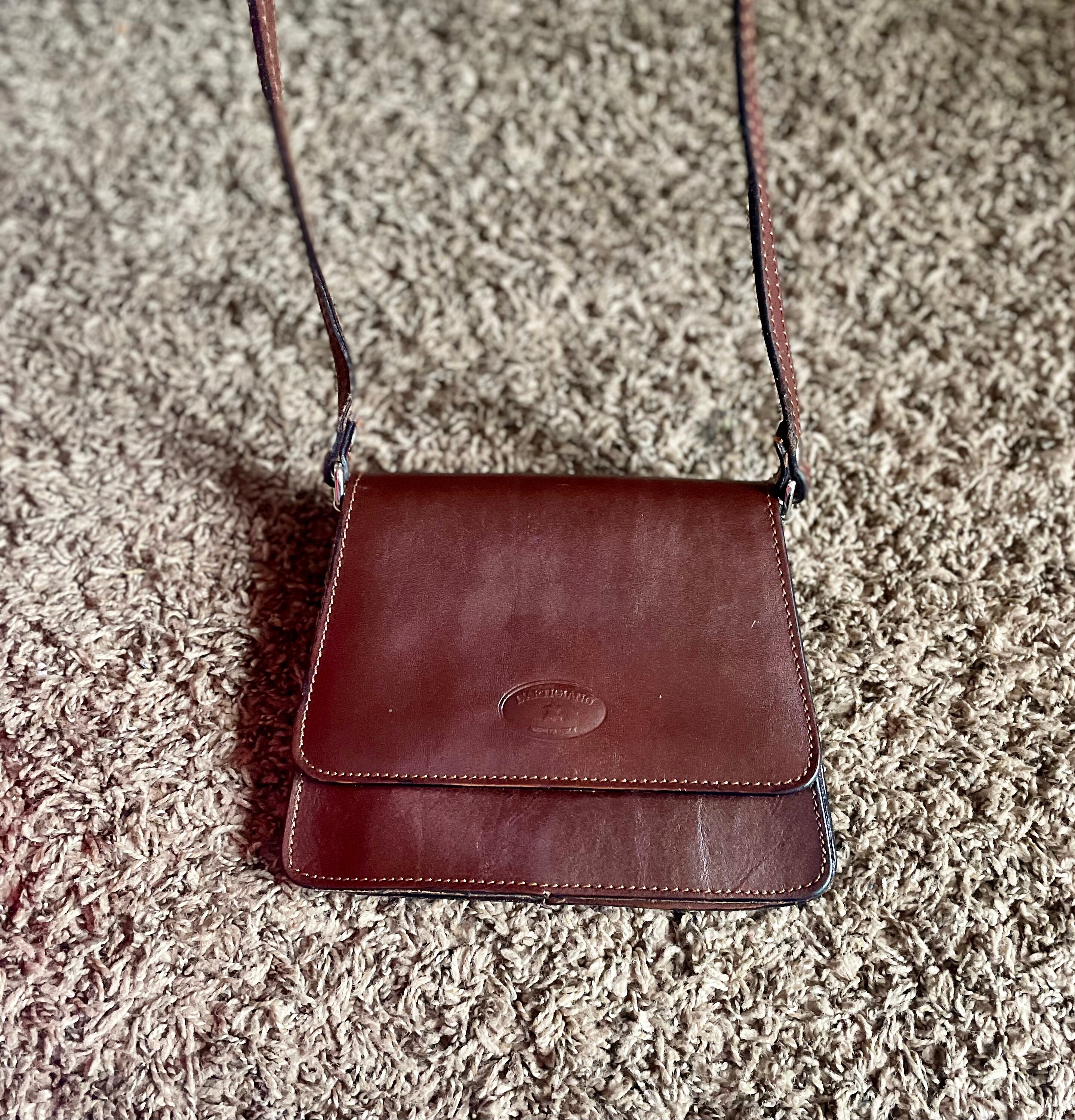 Vintage LARTIGIANO Italian Leather Purse - Etsy