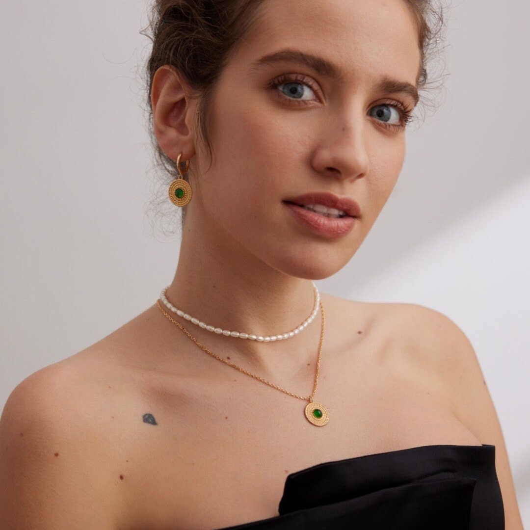 Freshwater Rice Pearl Necklace, 18K Gold Vermeil, Dainty Pearl Choker ... Freshwater Rice Pearl Necklace, 18K Gold Vermeil, Dainty Pearl Choker ...