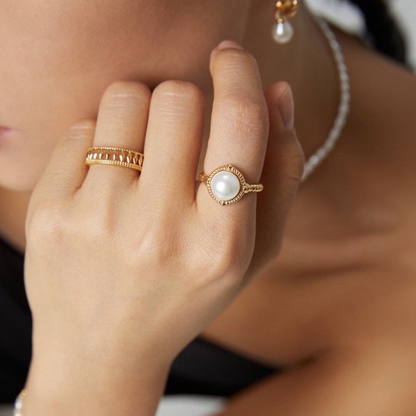 Single Pearl Ring - Etsy