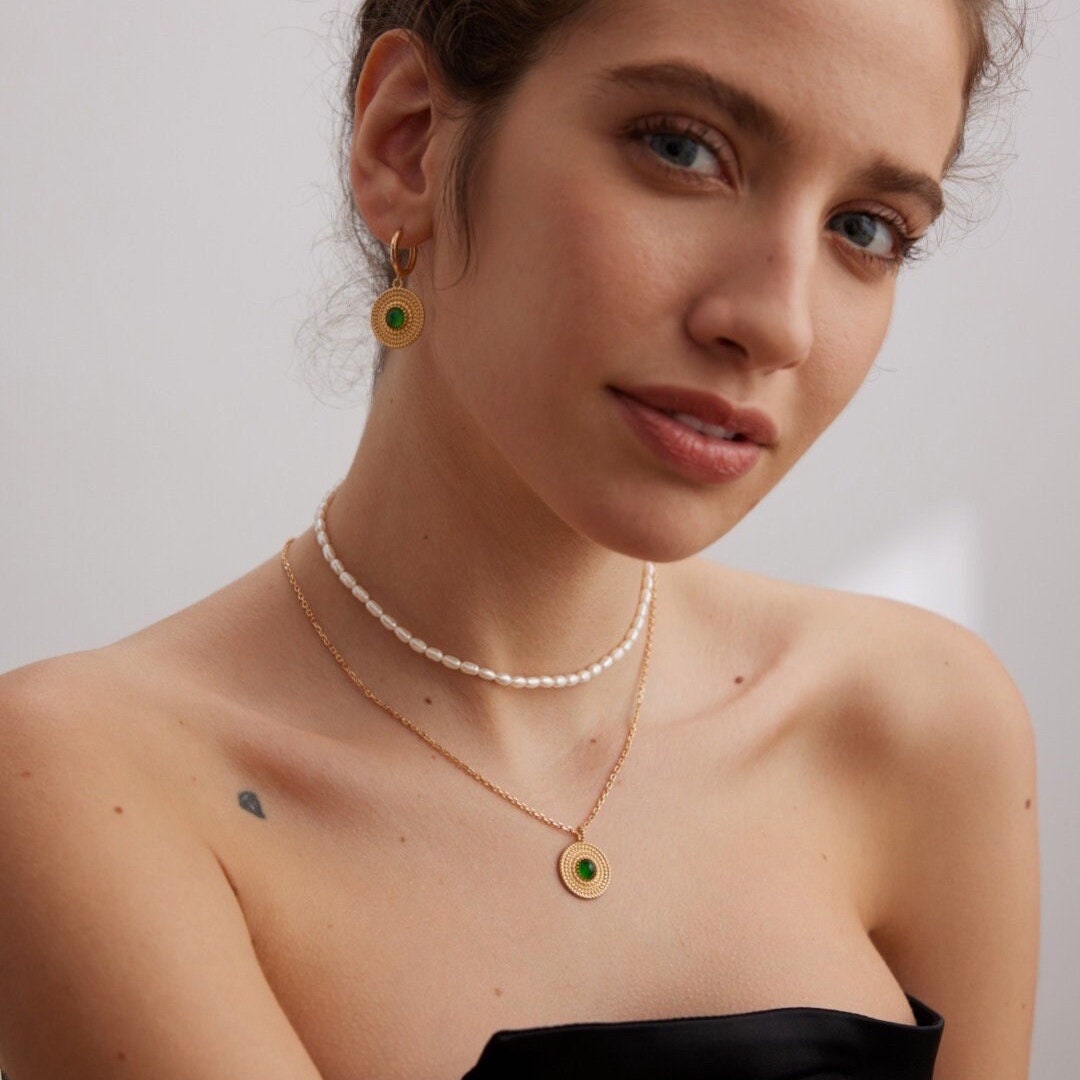Freshwater Rice Pearl Necklace, 18K Gold Vermeil, Dainty Pearl Choker ... Freshwater Rice Pearl Necklace, 18K Gold Vermeil, Dainty Pearl Choker ...