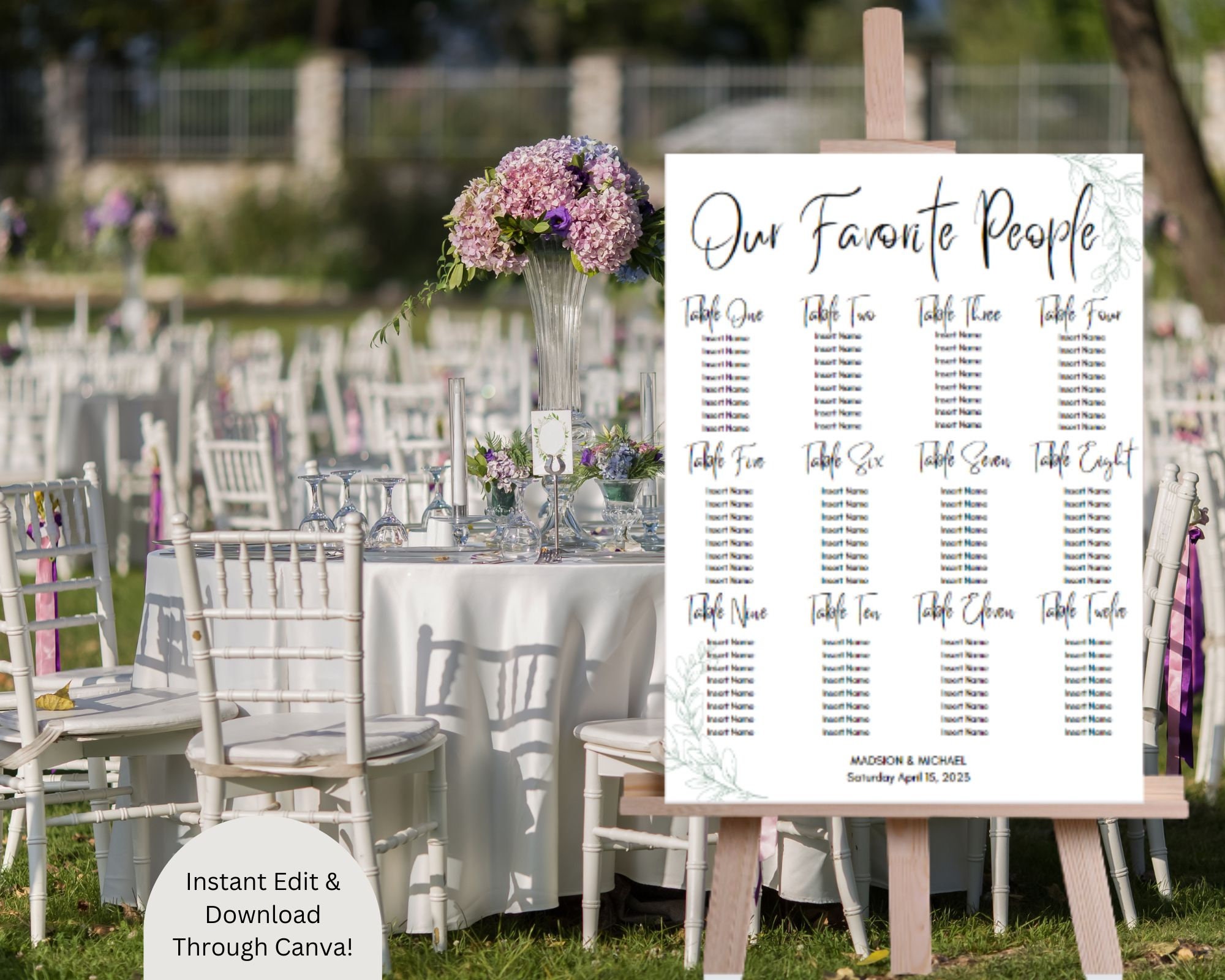 Modern Wedding Signage Bundle- Matching Welcome Sign & Seating Chart ...