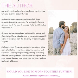 Wedding Vow Writing Workbook, Personalized Wedding Vow Writing, Write ...