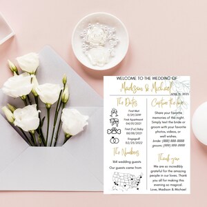 Minimalist Wedding Infographic Template Modern Wedding - Etsy