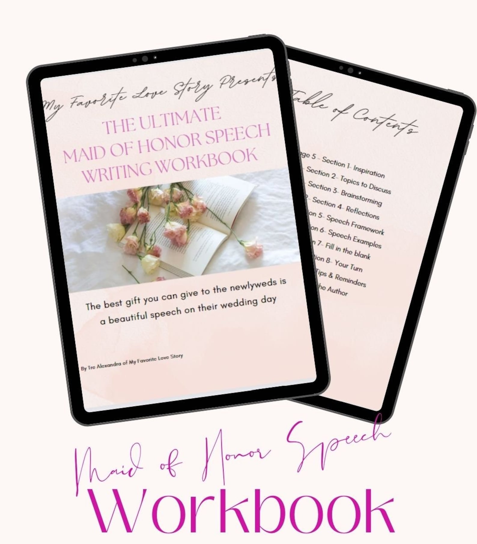 Wedding Maid of Honor Speech Writing Workbook, Personalized Maid of ...