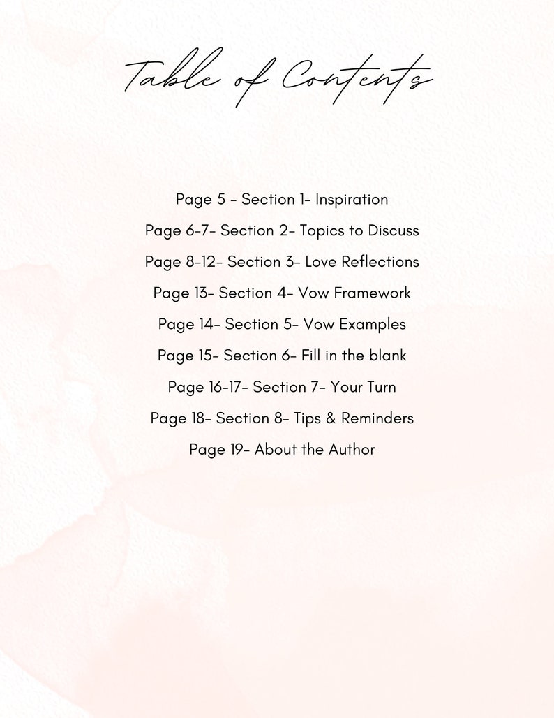 Wedding Vow Writing Workbook, Personalized Wedding Vow Writing, Write ...