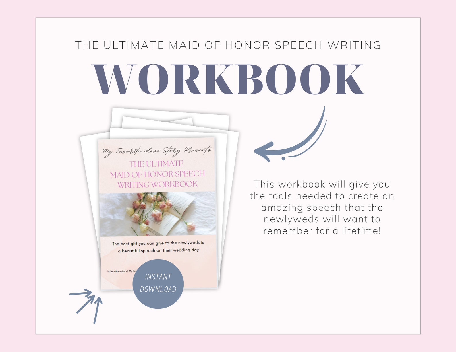 Wedding Maid of Honor Speech Writing Workbook, Personalized Maid of ...