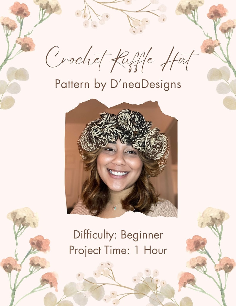 Crochet Ruffle Hat PATTERN PDF Digital Download - Etsy