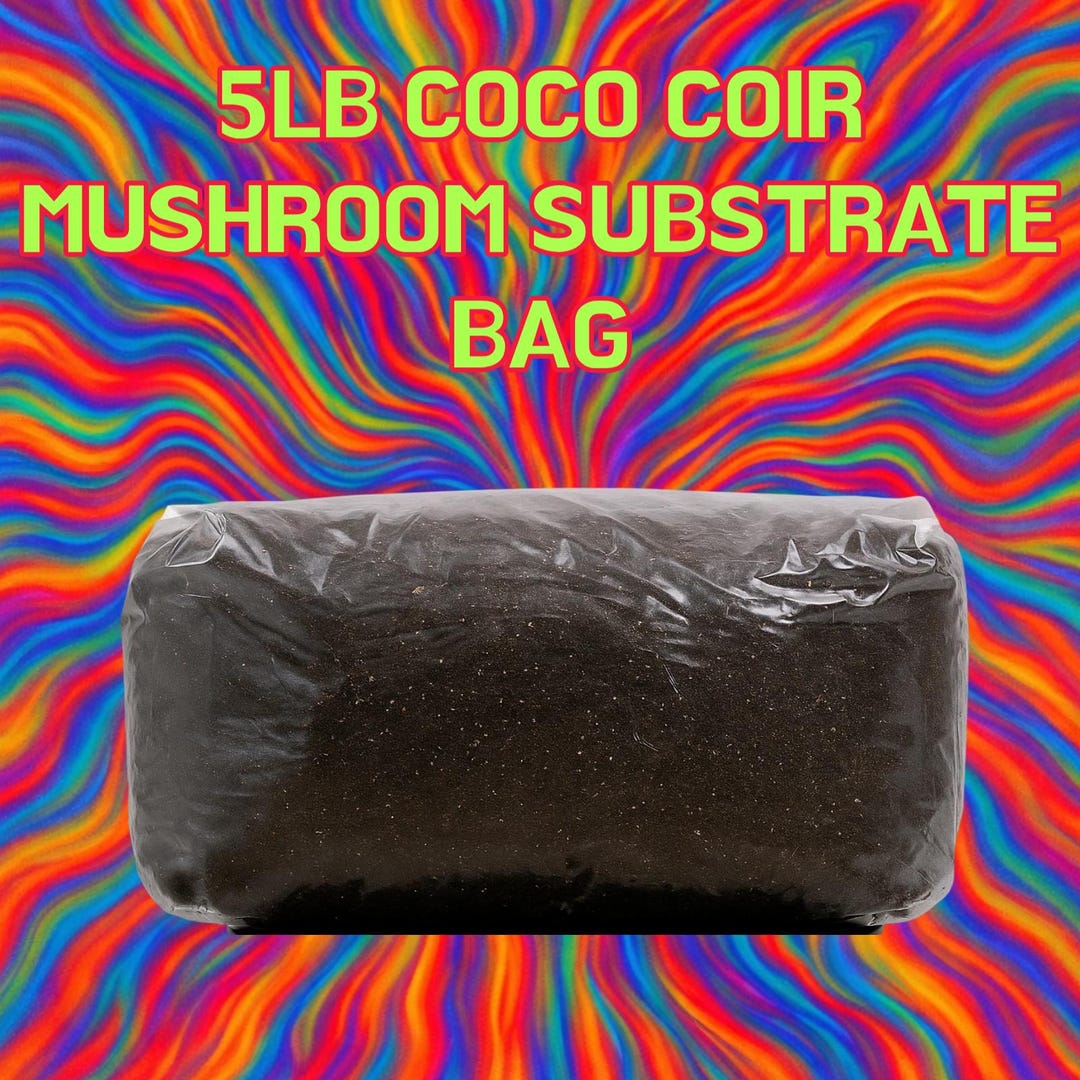 Sterilized Coco Coir Mushroom Substrate: Ready to Use (5lb CVG Blend ...