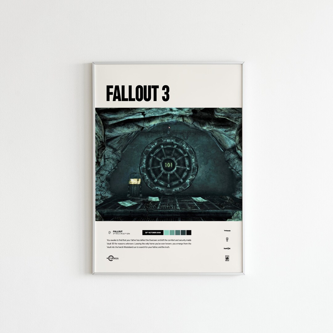 Fallout 3 2008 Minimalistischer Druck/Poster nostalgische - Etsy.de