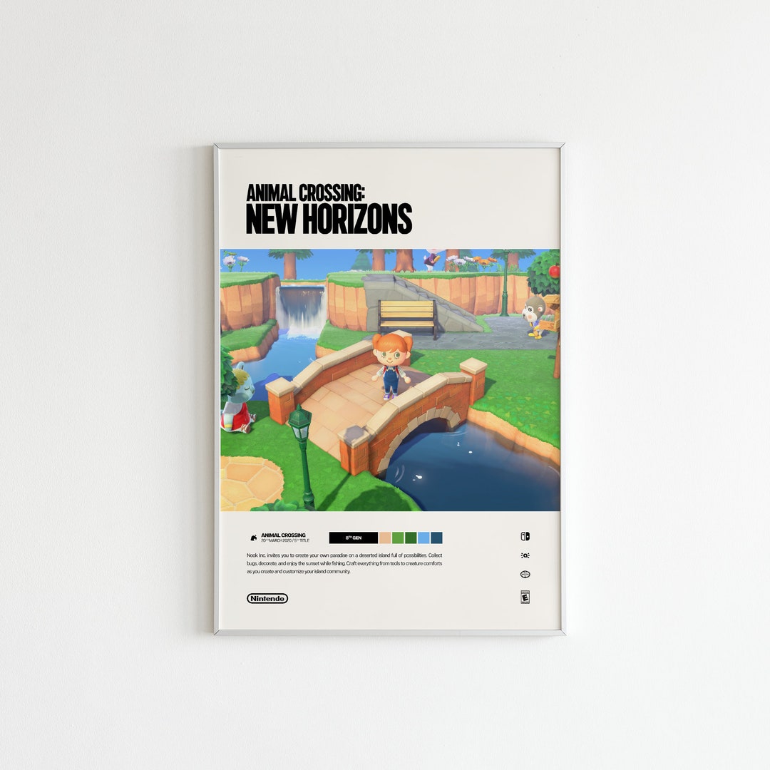 Animal Crossing: New Horizons 2020 Minimalist Print/poster, Nostalgic ...