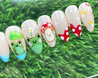 Cute Frog Nails - Etsy
