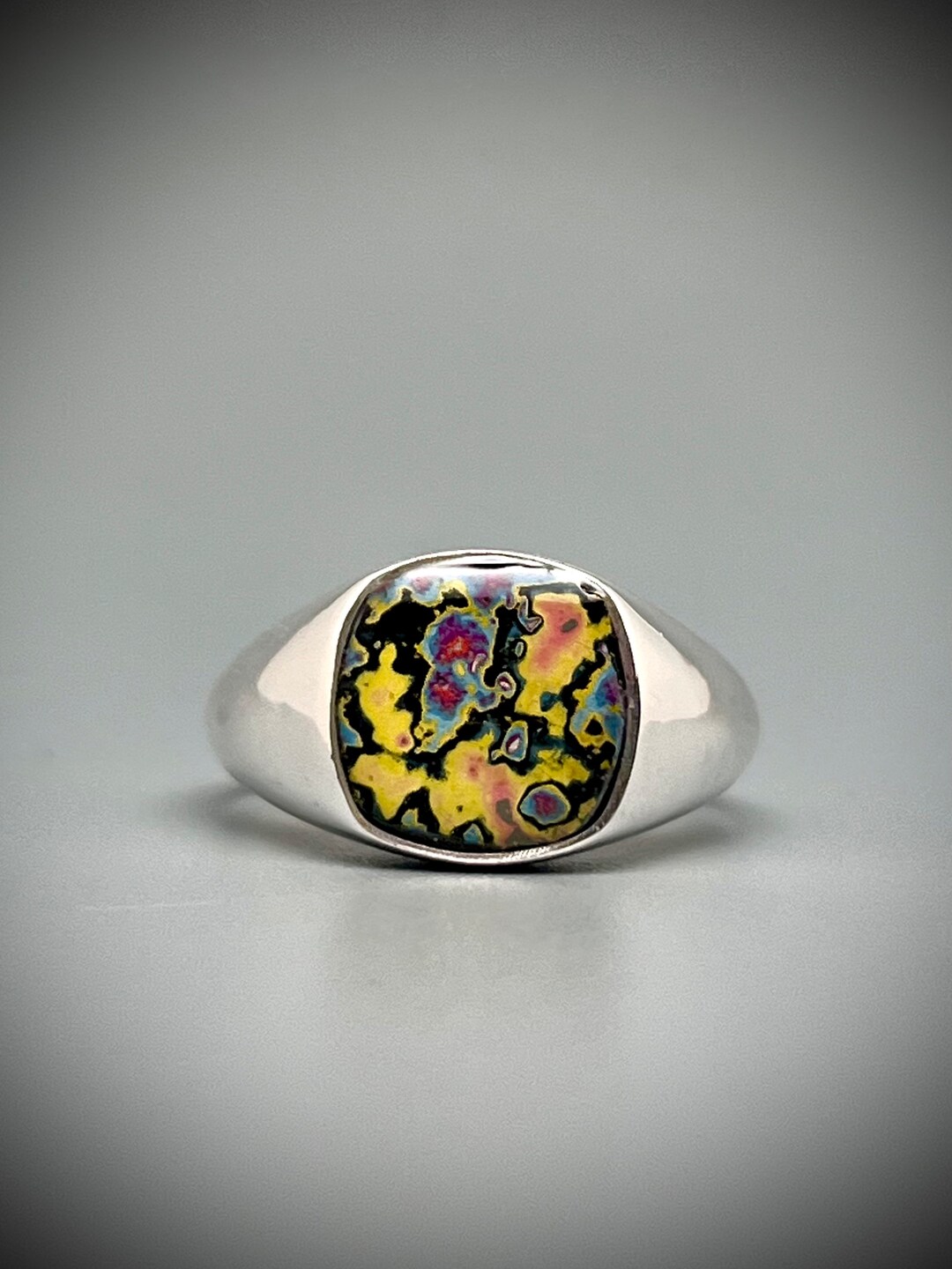 Graffiti Spray Paint Signet Ring 925 Silver Upcycling Jewelry Made From ...
