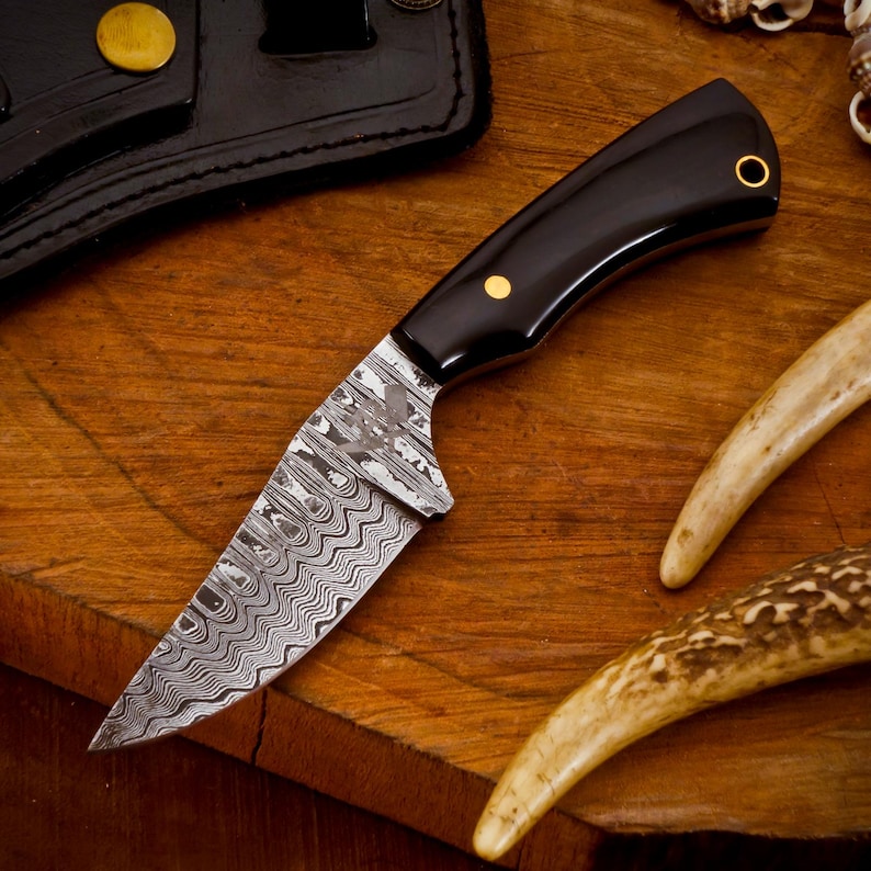 Hidden Blade Wrist Cuff Sheath With Knife, Handmade Black Leather ...