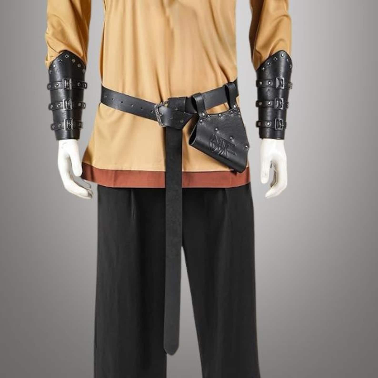 Medieval Costume Set - Renaissance Accessories Shoulder Armor - Leather ...