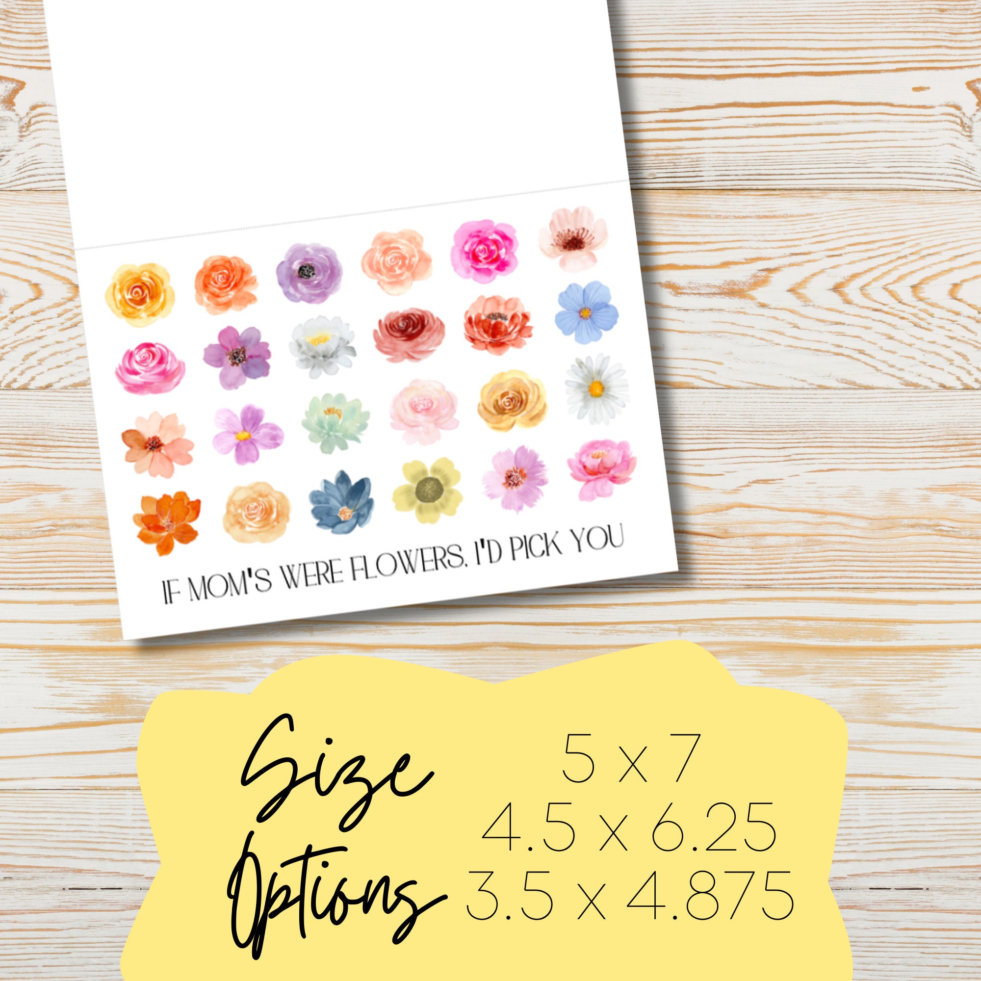 Flower Mother's Day Card, Printable Mom, Mother's Day Cards Printable ...