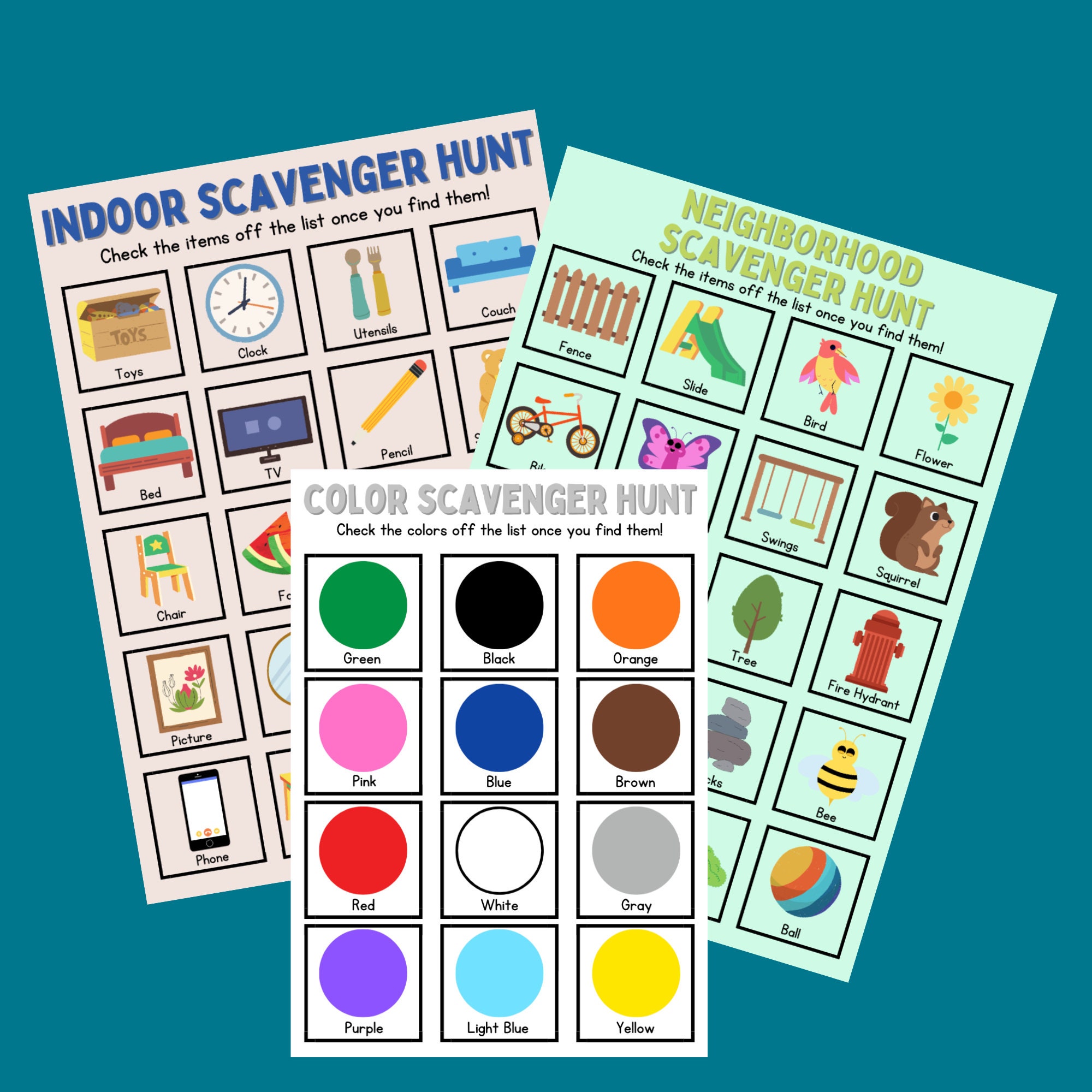 Summer Activities for Kids, Kids Scavenger Hunts,indoor Kids Scavenger ...