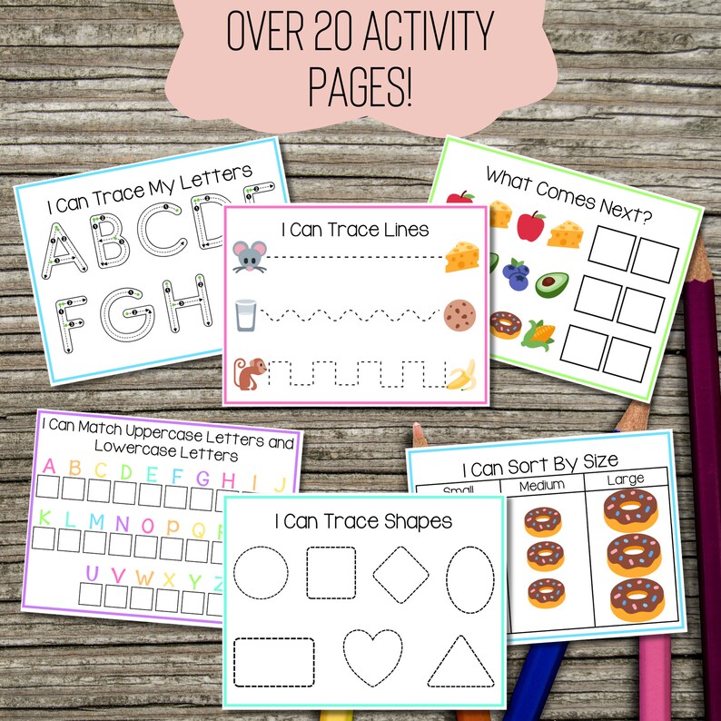 Pre-school Activity Binder, Learning Binder for Pre-school, Busy Book ...