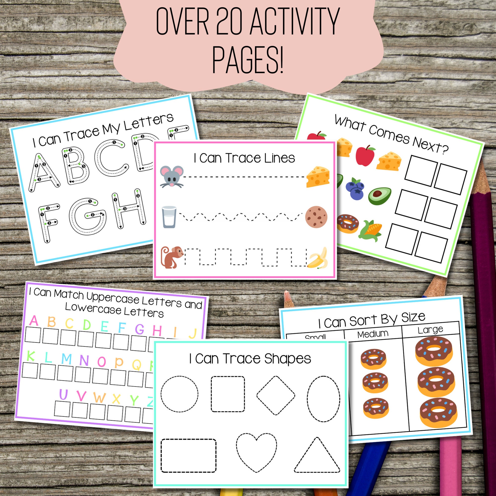 Pre-school Activity Binder, Learning Binder for Pre-school, Busy Book ...