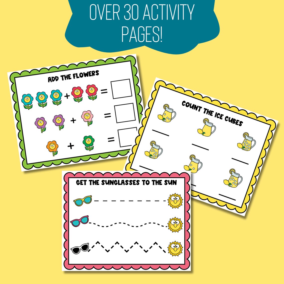 Summer Kid Activity Book, Toddler Activity Book, Activity Book for ...
