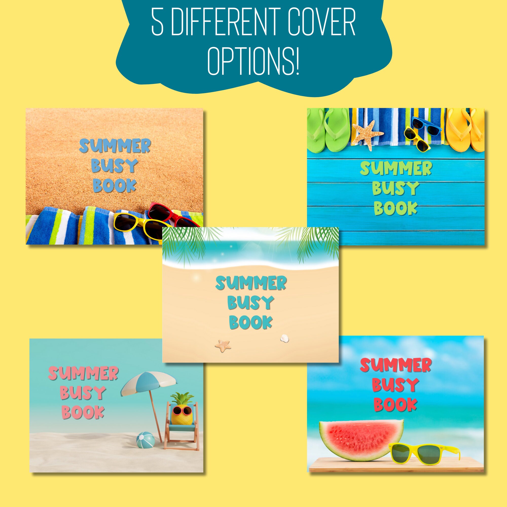 Summer Kid Activity Book, Toddler Activity Book, Activity Book for ...