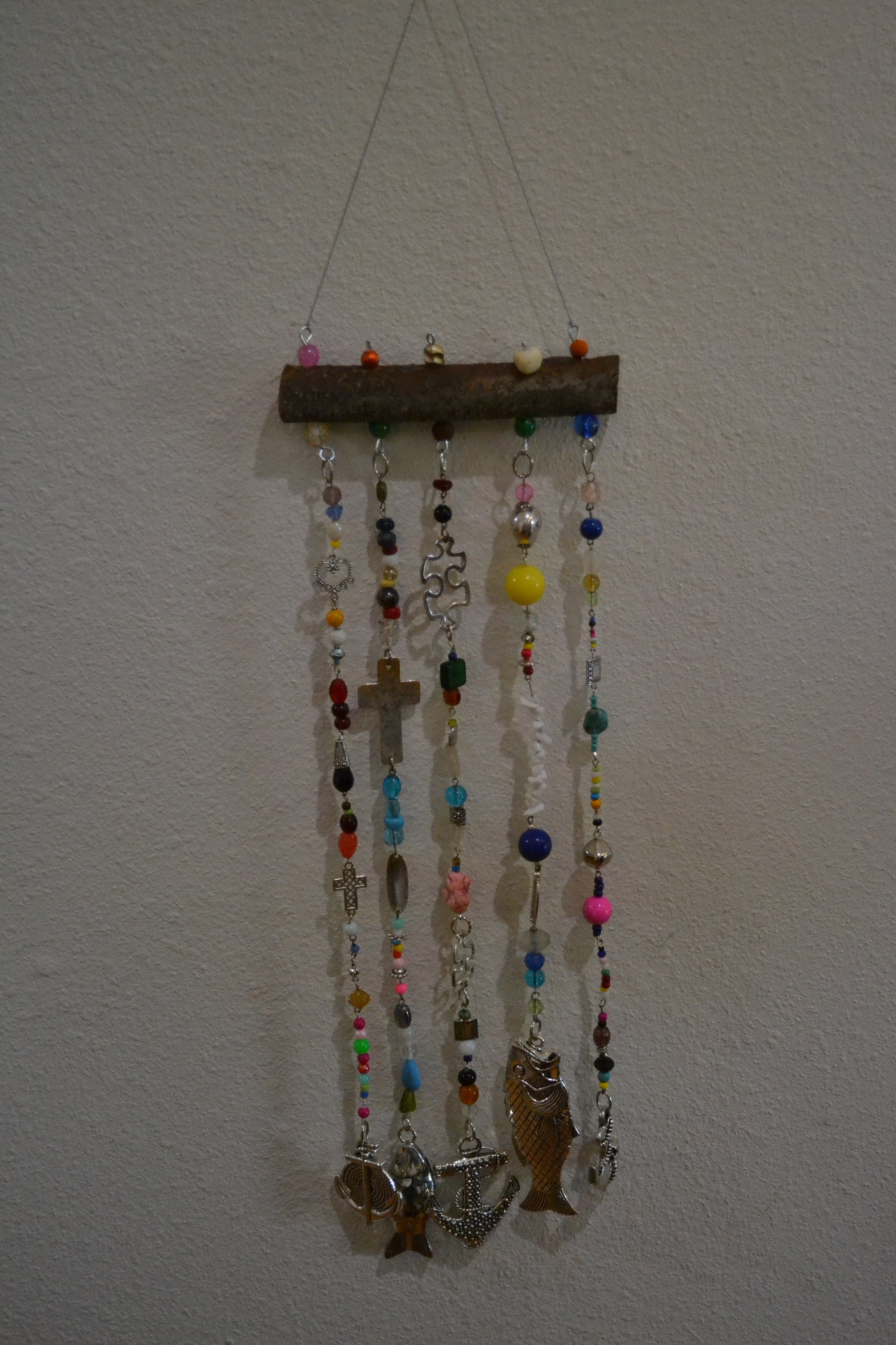 Beadwork Suncatcher Windchime 5 Strand Nautical Charms - Etsy