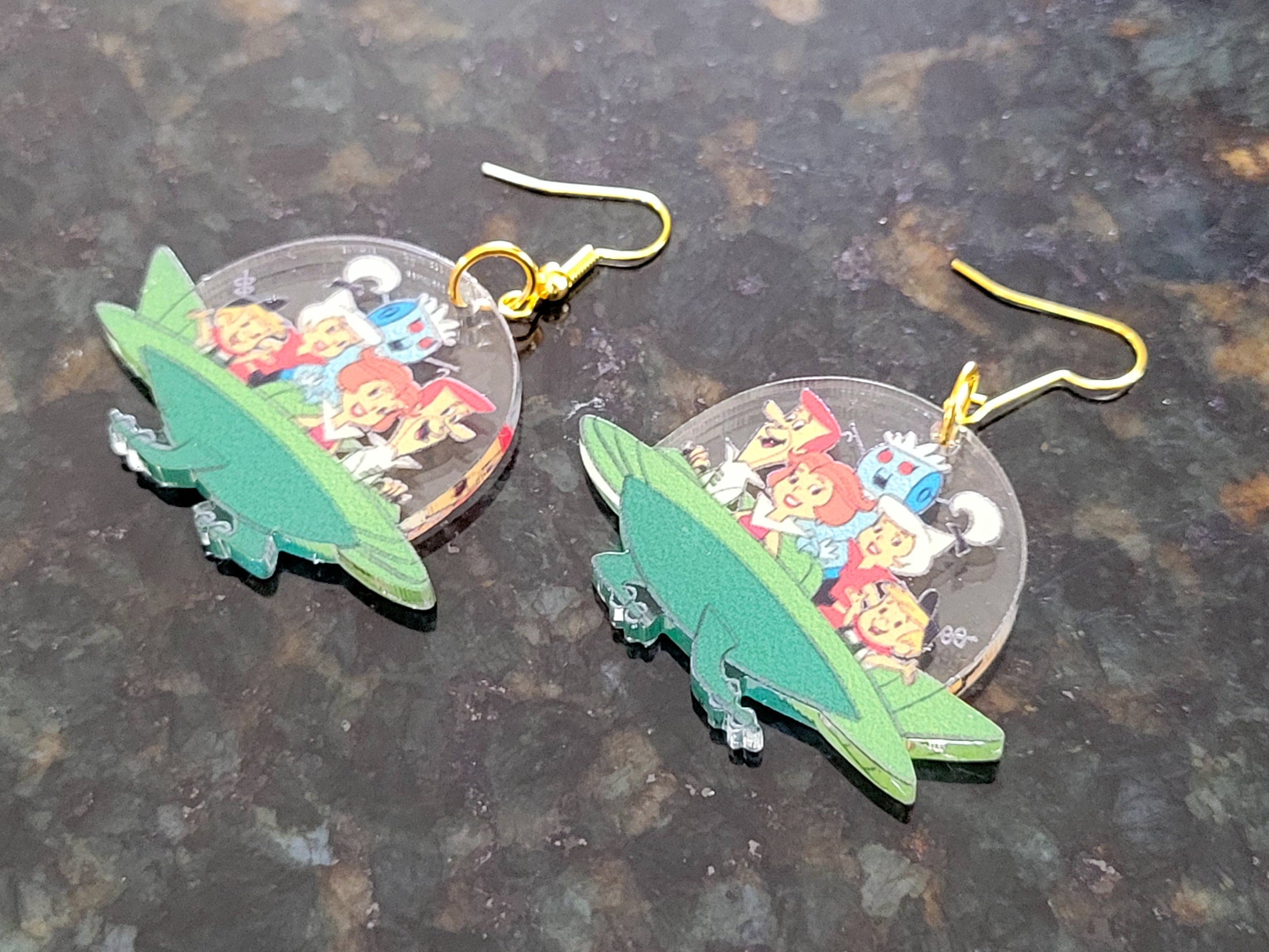 The Jetsons Flying Car Earrings - Etsy