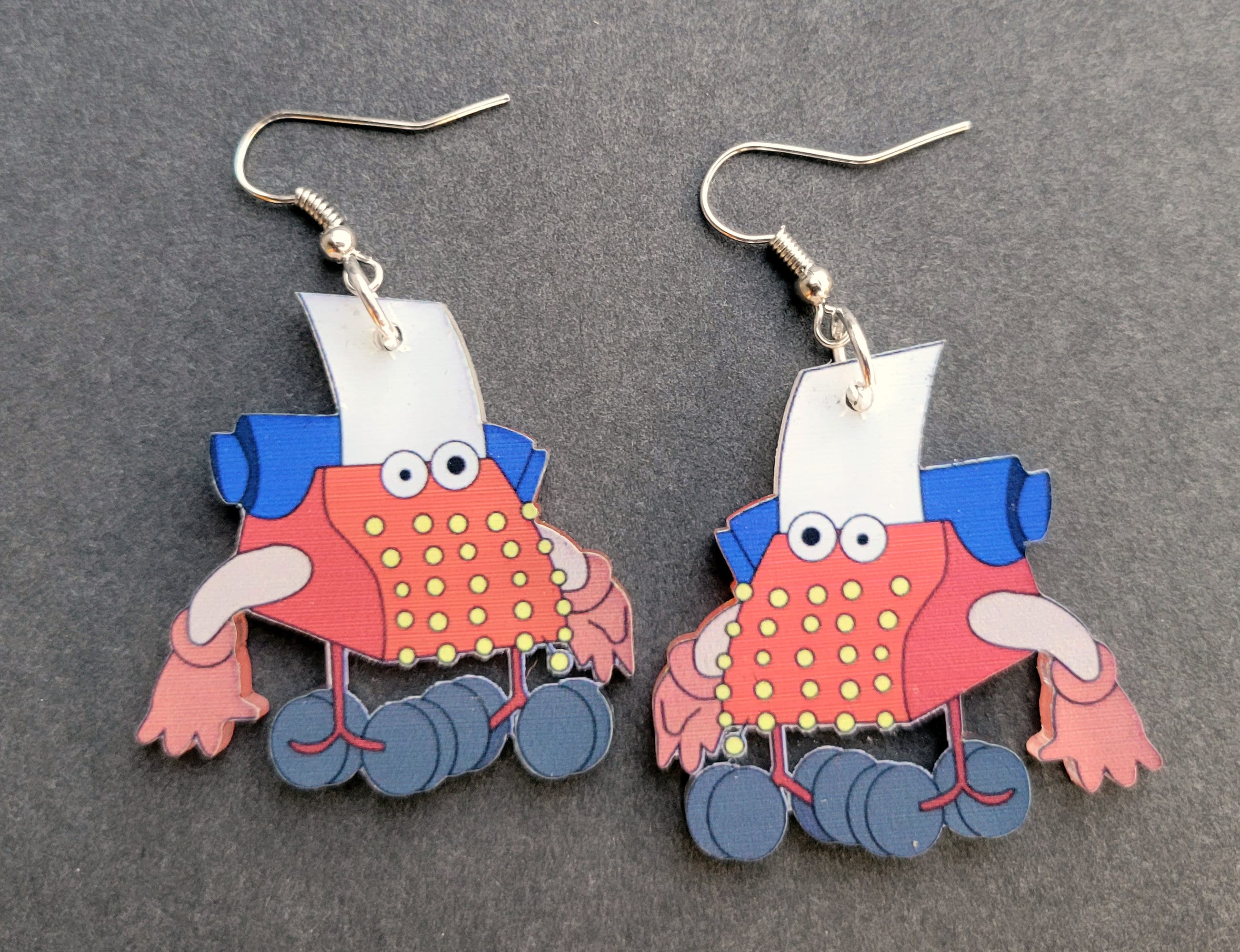 Sesame Street Typewriter Guy Earrings - Etsy