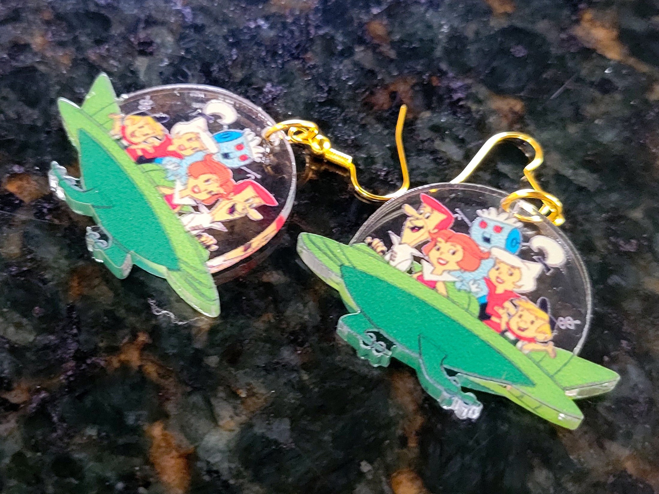 The Jetsons Flying Car Earrings - Etsy