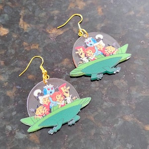 The Jetsons Flying Car Earrings - Etsy