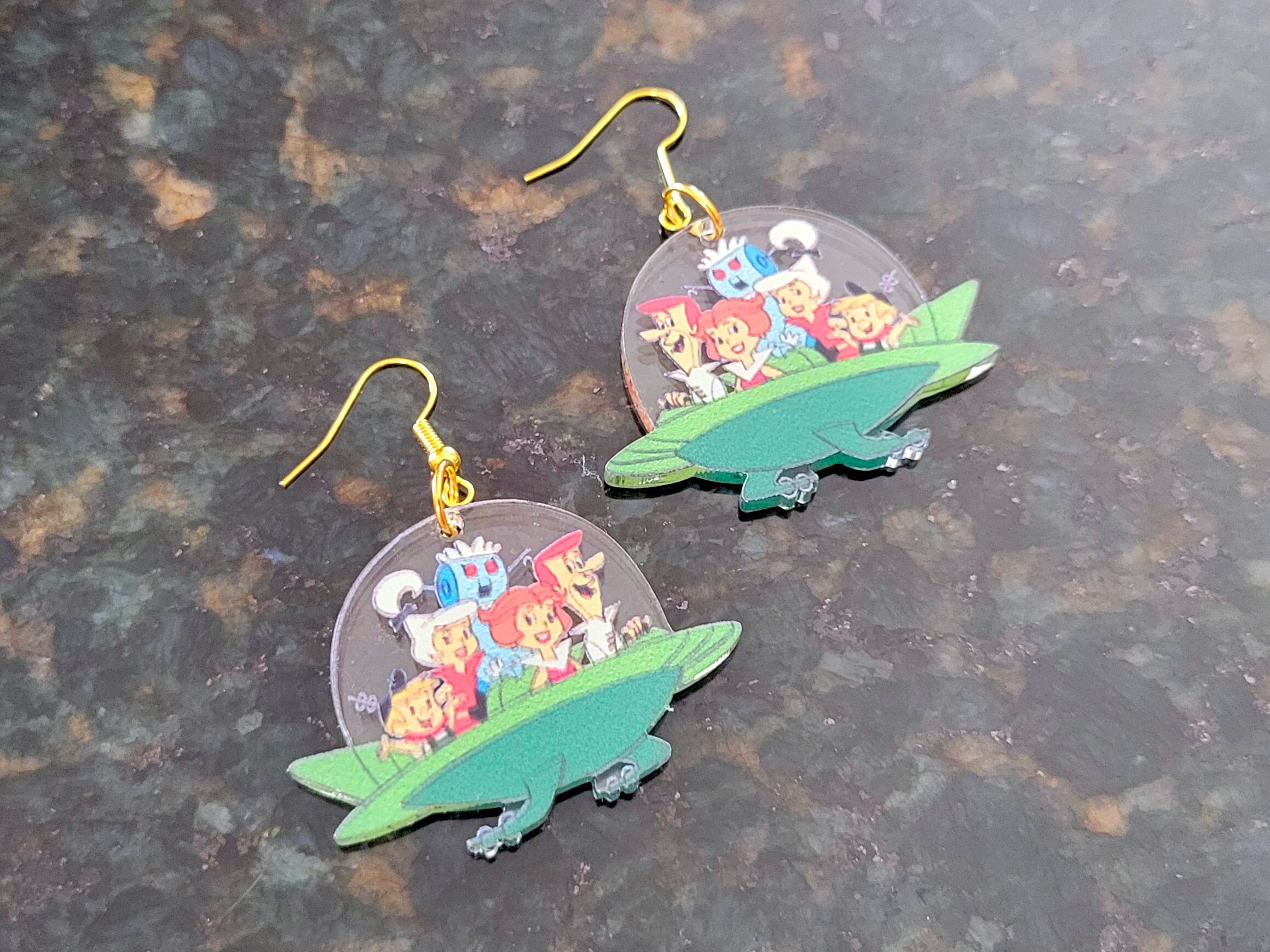 The Jetsons Flying Car Earrings - Etsy