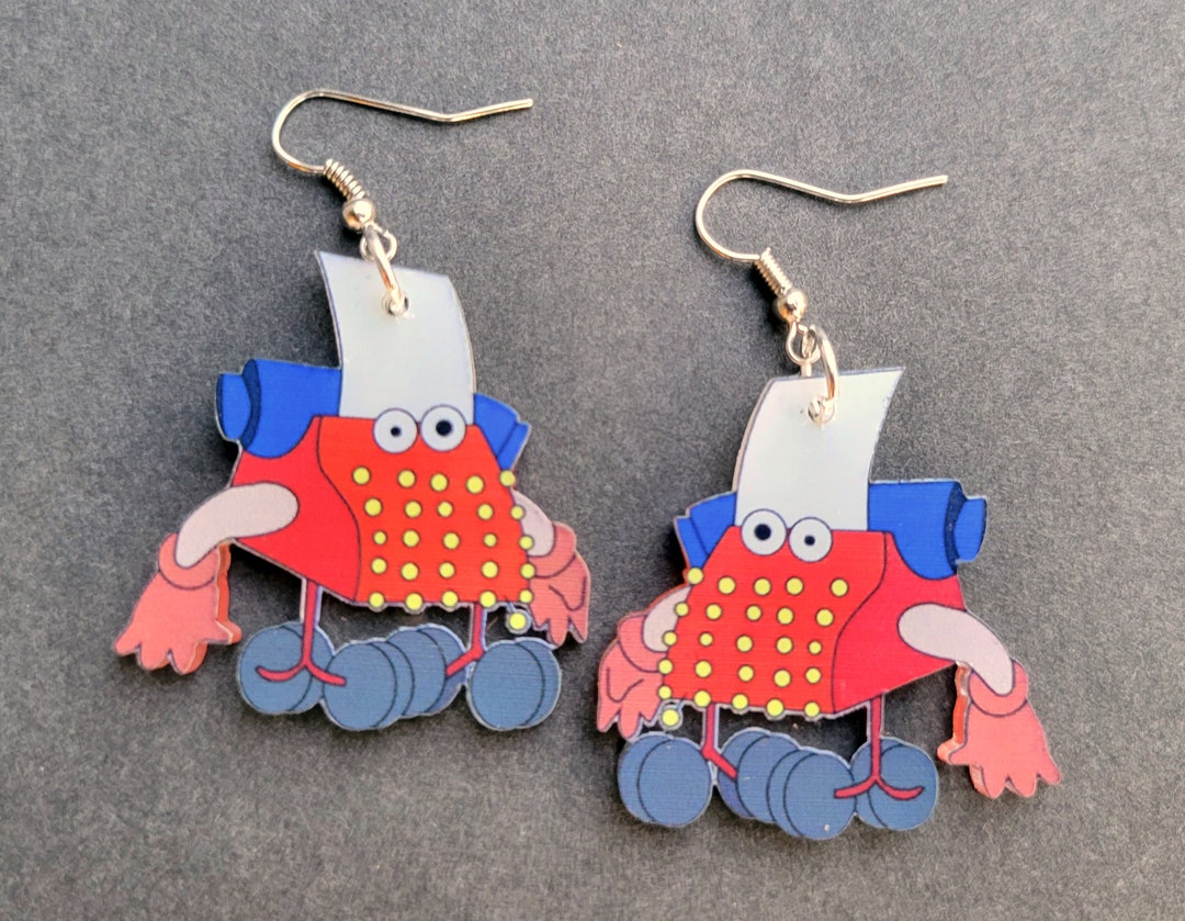 Sesame Street Typewriter Guy Earrings - Etsy