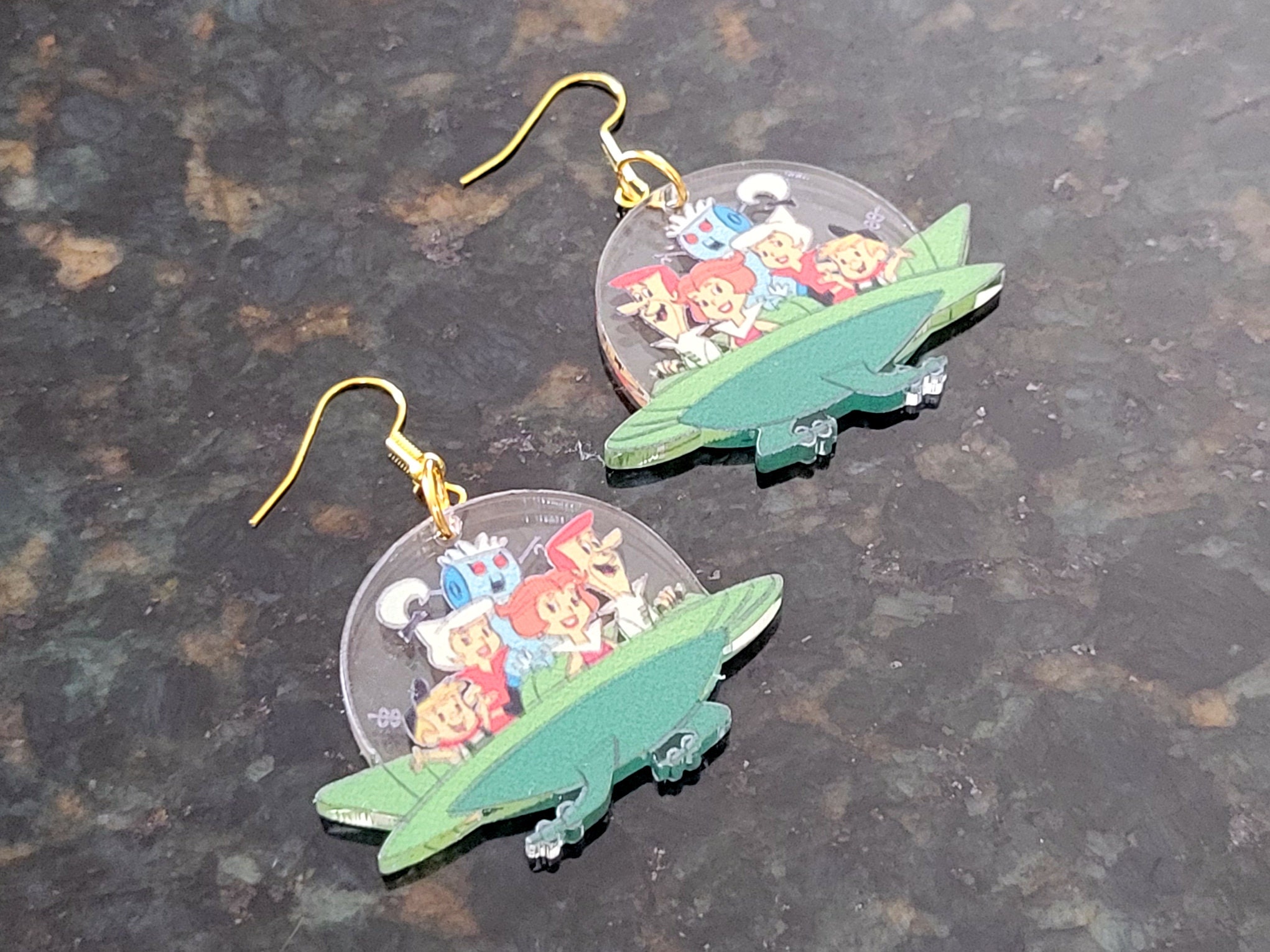 The Jetsons Flying Car Earrings - Etsy