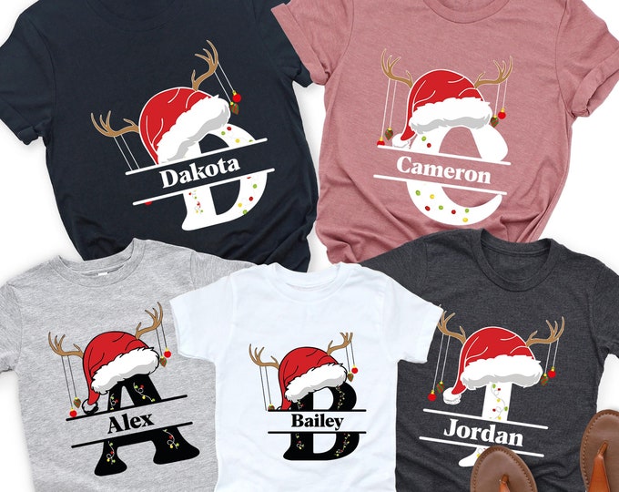 Personalized Christmas Name Shirt, Christmas Matching Shirt, Family Christmas Shirts, Xmas ...