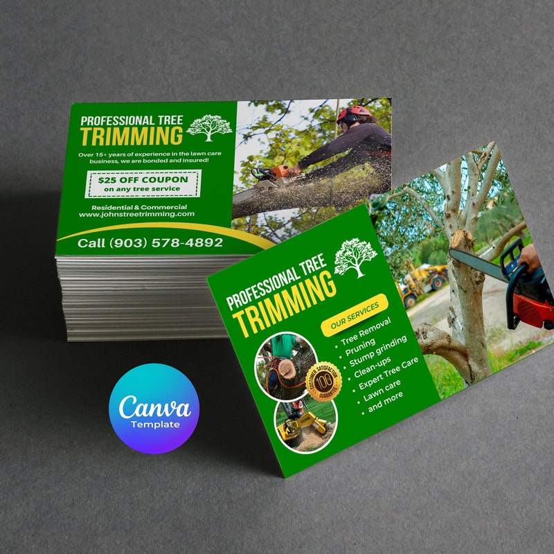 Tree Service Business Cards - Etsy