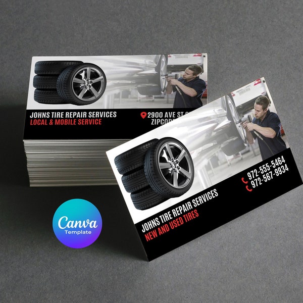 Tire Business Card Template - Etsy