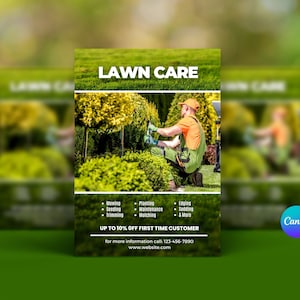 Lawn Care Flyer Template, Landscaping Flyer Template - Etsy