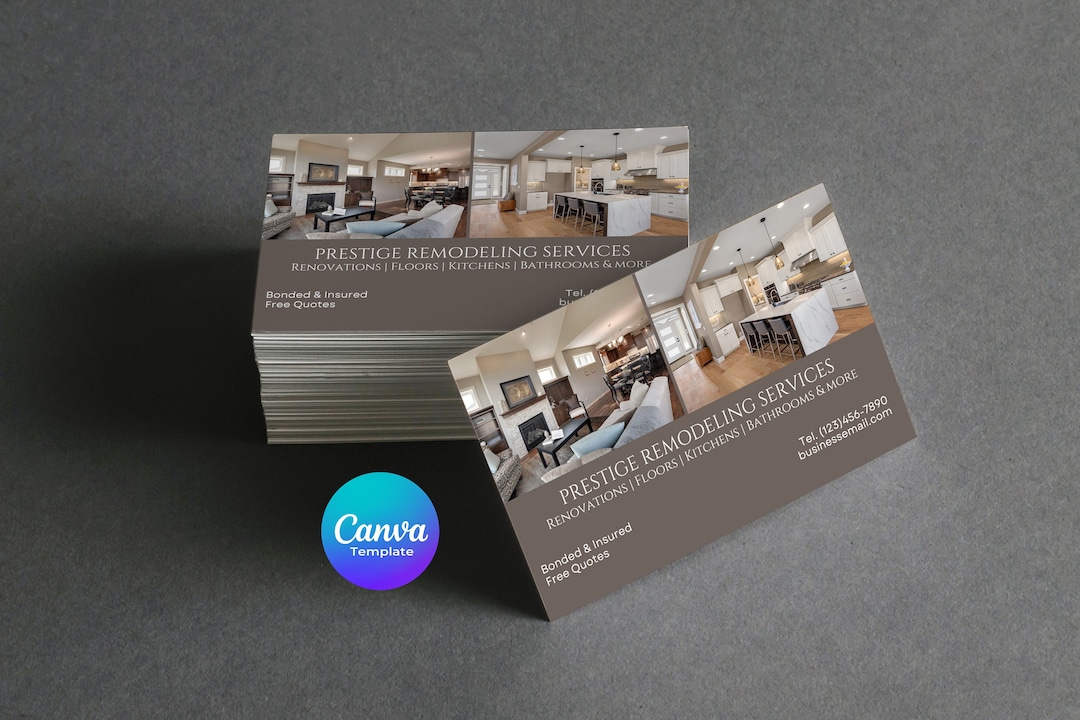 Remodeling Services Business Card Template - Etsy