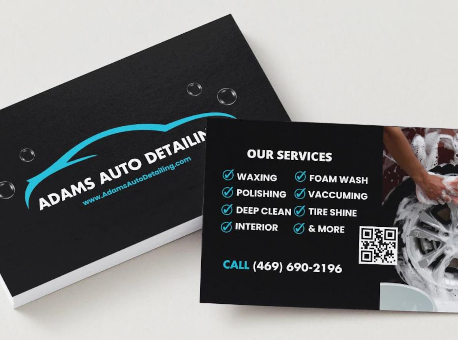 Carwash Business Card Template, Auto Detailing Business Card Template ...