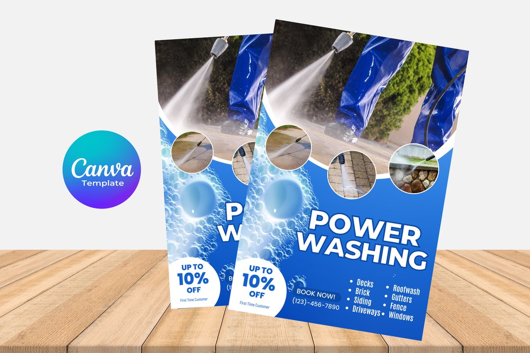 Power Washing Flyer Template, Pressure Washing Flyer Template - Etsy