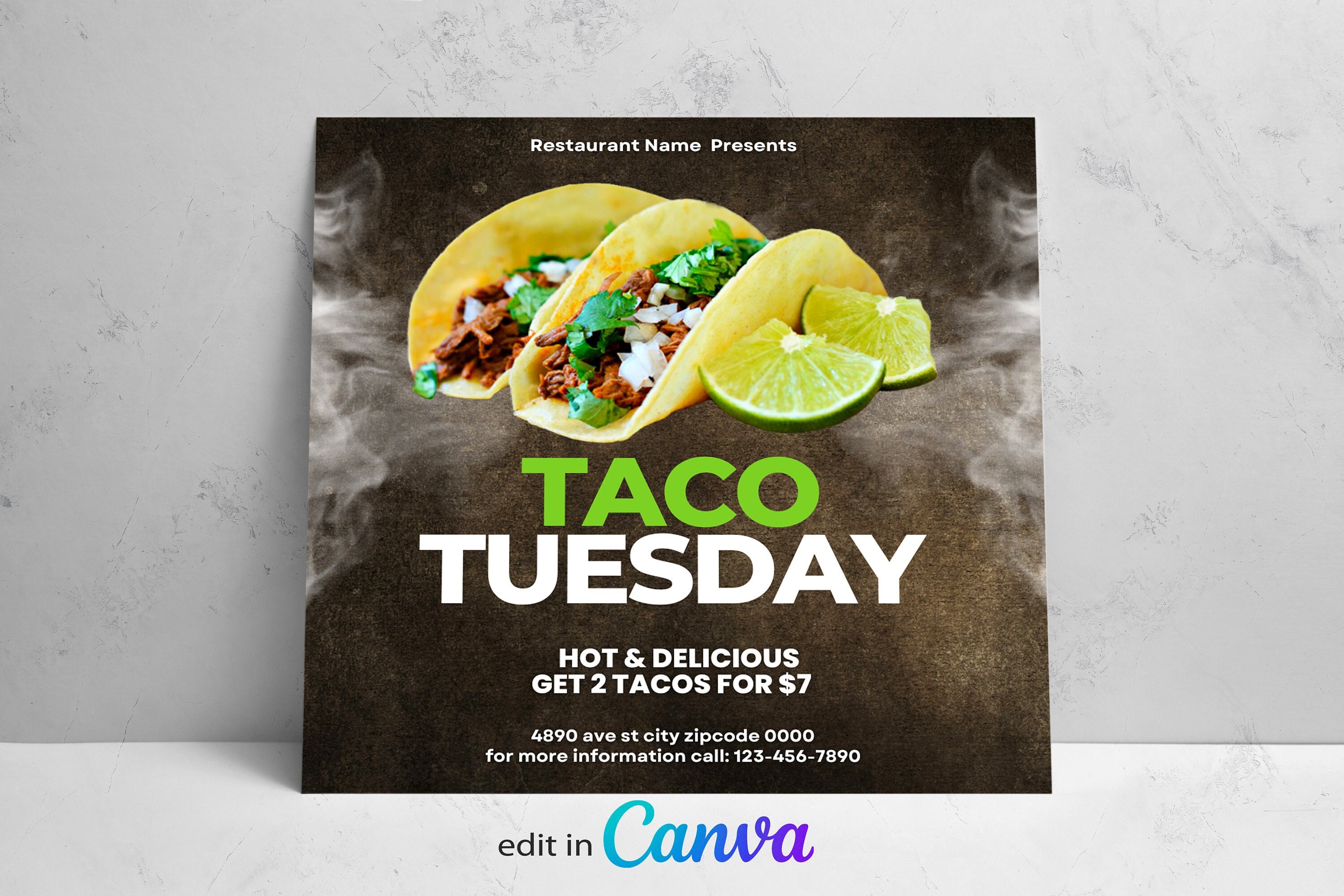 Taco Tuesday Flyer Template - Etsy