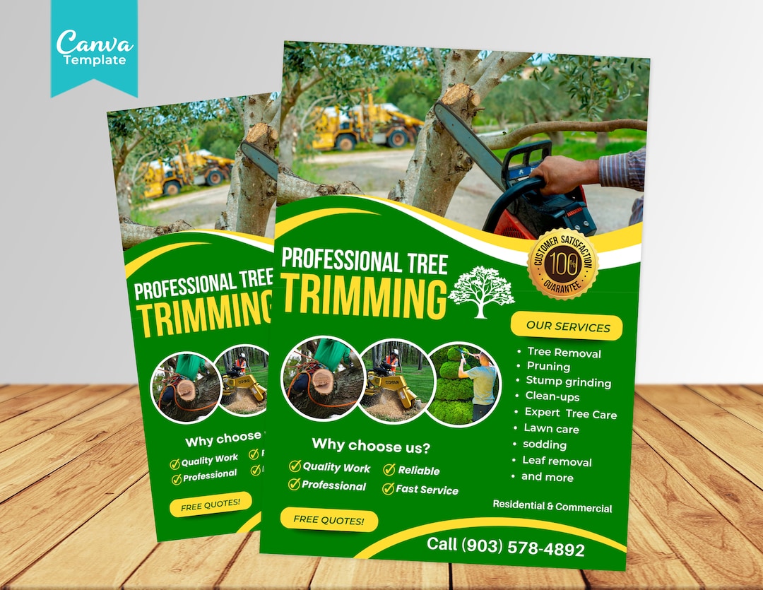 Tree Trimming Flyer, Tree Removal Flyer, Lawn Care Flyer, Landscaping ...