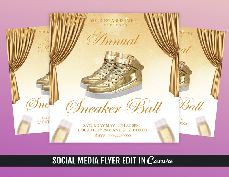 Sneaker Ball Flyer Template - Etsy