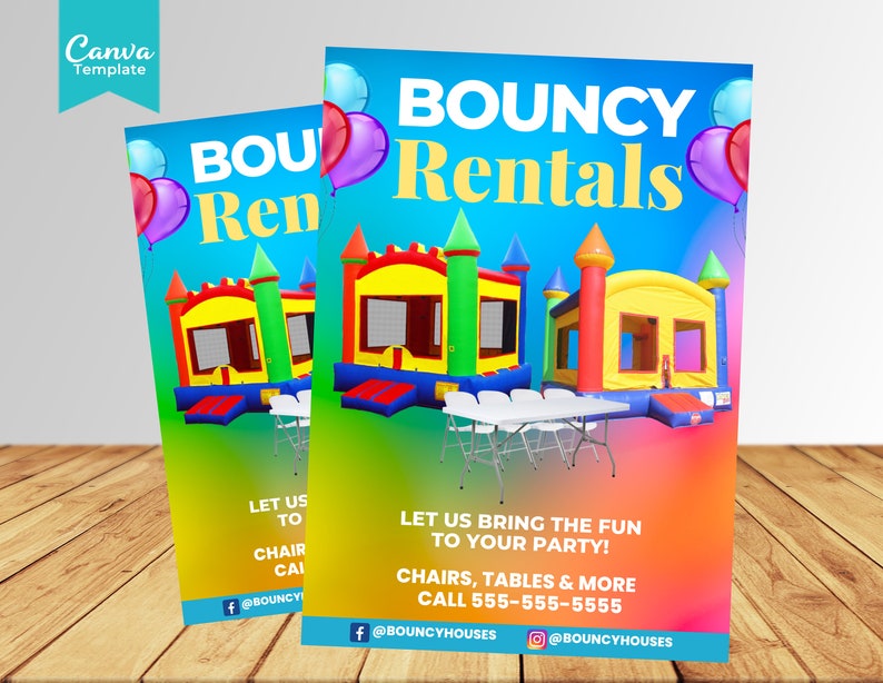 Bounce House Flyer Template - Etsy