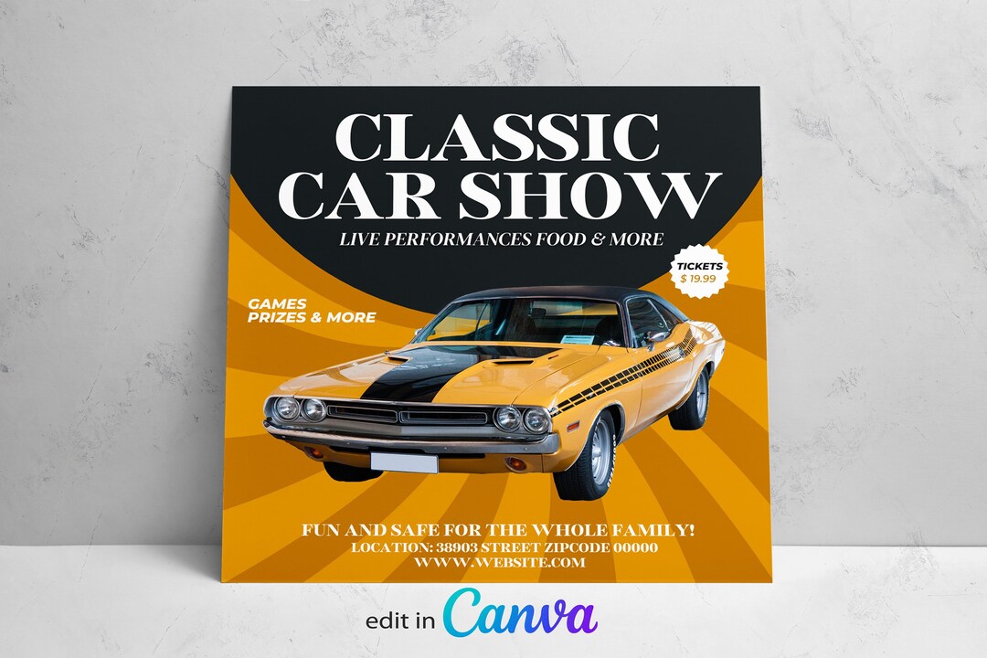 Car Show Flyer Template - Etsy